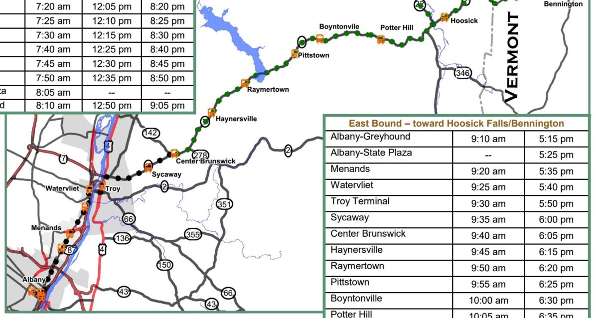 Rensselaer County Bus Service Maps & Schedules